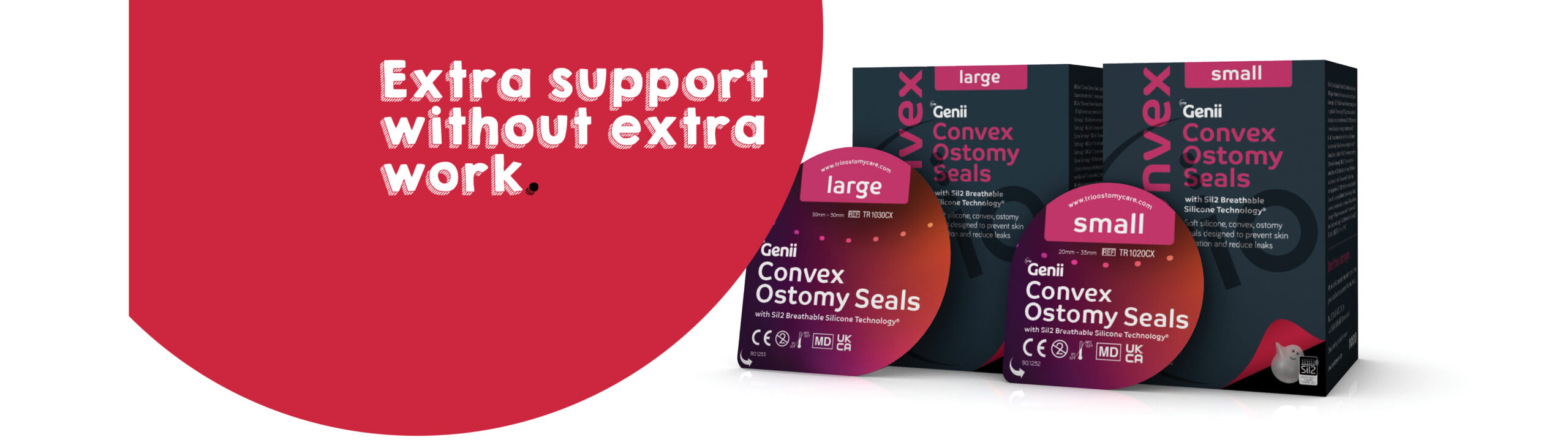 Genii™ Convex Ostomy Seals - Trio Ostomy Care US